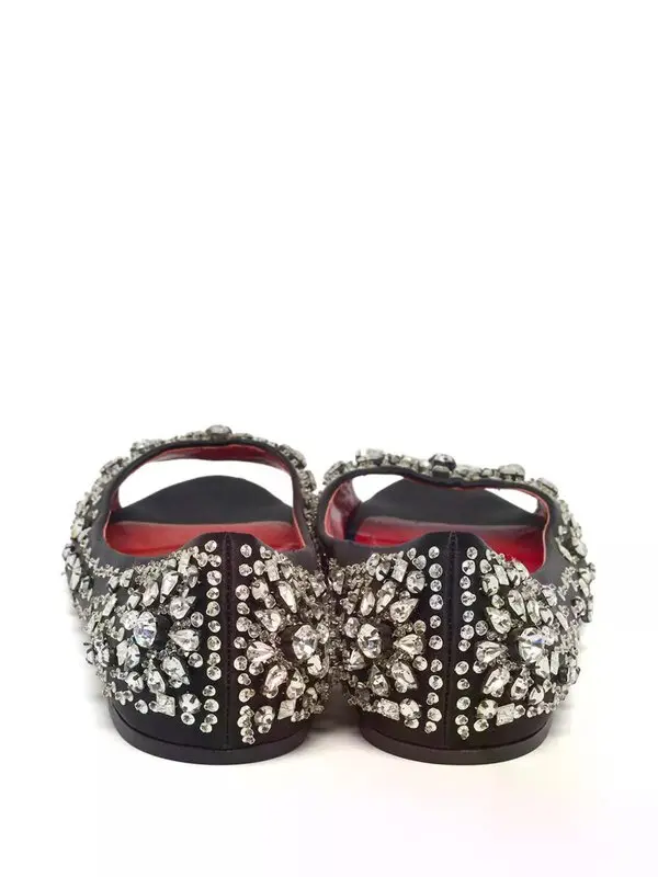 Moschino Crystal-embellished Ballet Flats