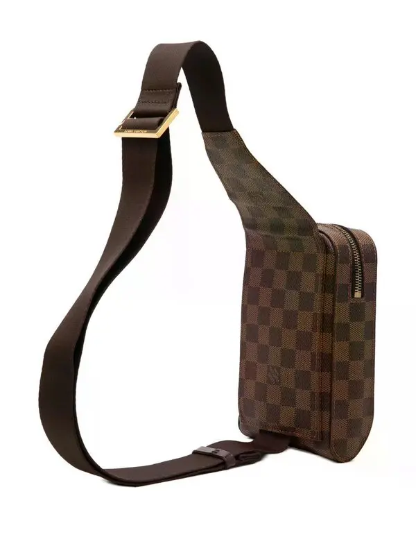 LOUIS VUITTON 2008 Damier Ebene Geronimos Crossbody Bag - Brown