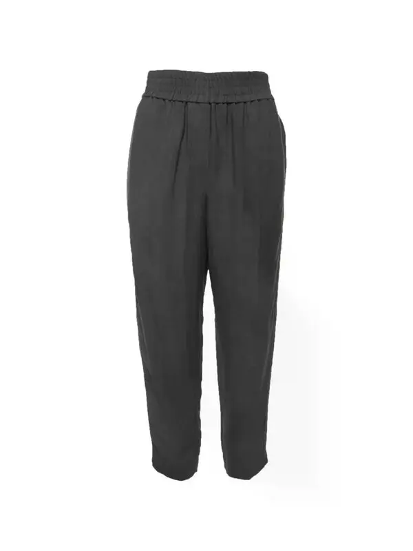 Brunello Cucinelli Woven Texture Elasticated Waistband Trousers
