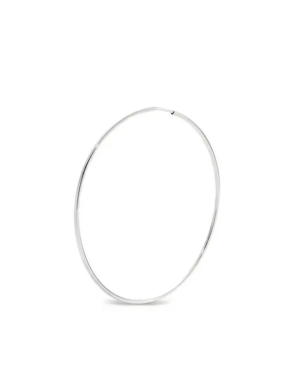 MARIA BLACK 14k Recycled White Gold Gossamer Hoop Earring - Silver