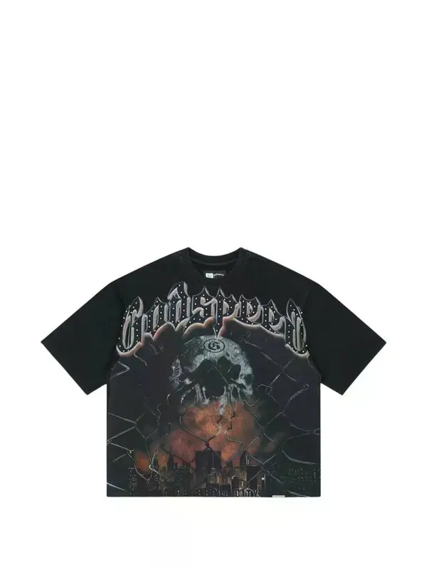 GODSPEED Graphic-print Boxy T-shirt - Black