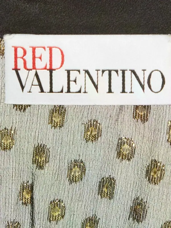 Red Valentino Long-sleeve Chiffon Mini Dress