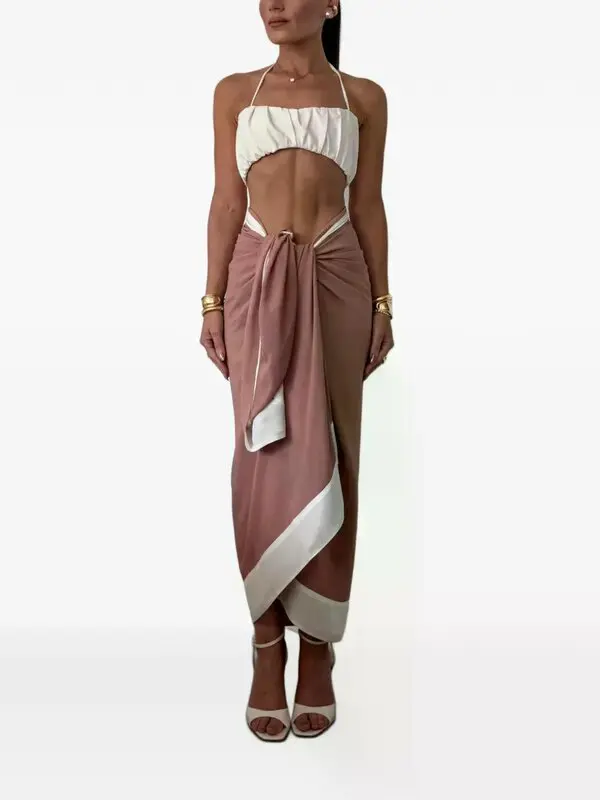 TAYLOR Two-tone Sarong Skirt