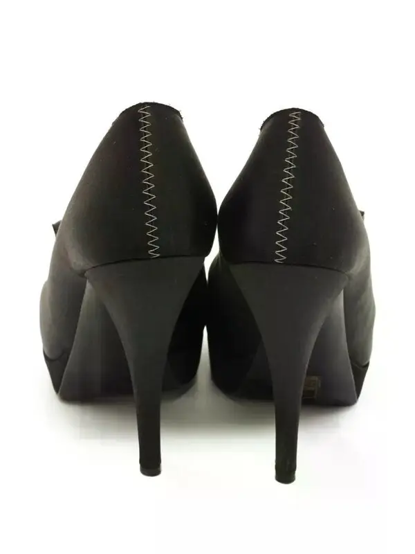 LANVIN Satin Bow Detail Platform Pumps