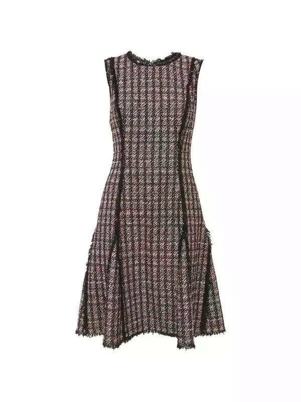 Oscar De La Renta Pink Tweed Sleeveless Dress