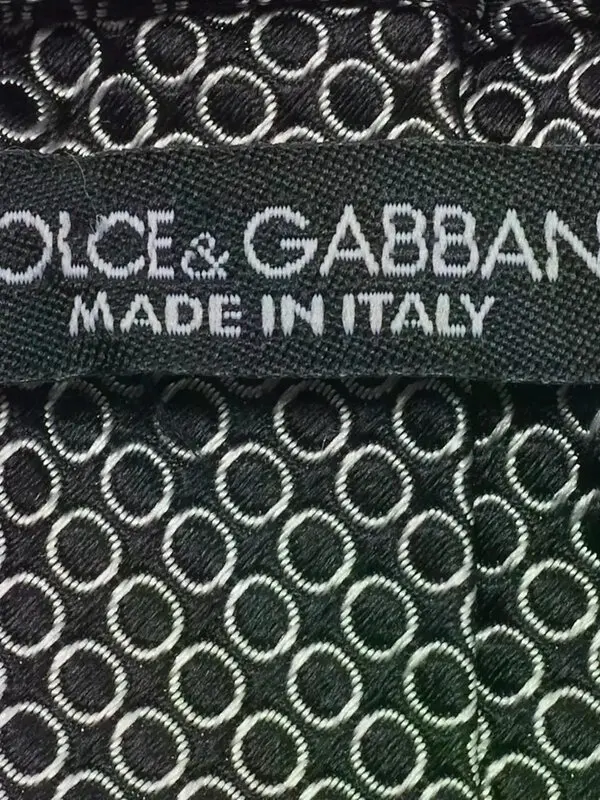 Dolce & Gabbana Silk Geometric Patterned Skinny Tie