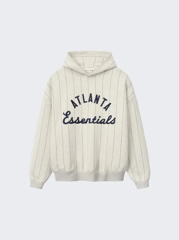 Fear Of God Braves Sport Hoodie Oatmeal Heather With Dark Sapphire Pinstripes - Beige