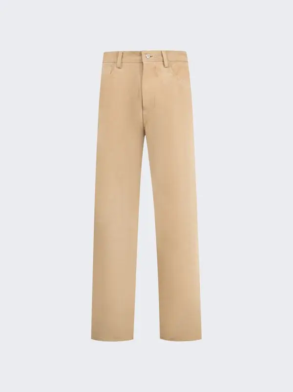 NAHMIAS Baggy Suede Carpenter Pants - Sand