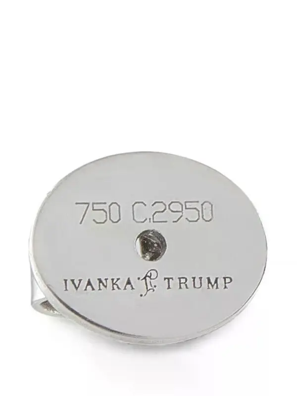 Ivanka Trump 18k White Gold Diamond Pavé Hoop Drop Earrings