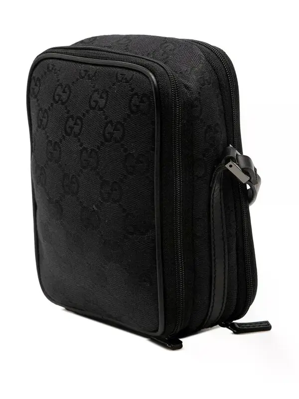 Gucci Gg Canvas Double Zip Accessory Pouch Vanity Bag