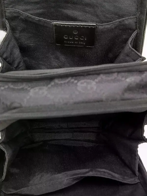 Gucci Gg Canvas Double Zip Accessory Pouch Vanity Bag