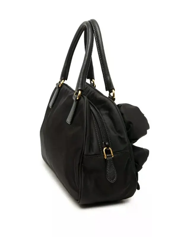 Prada Rose Embellished Tessuto Handbag