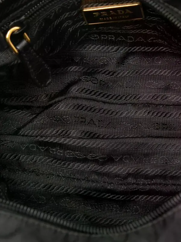 Prada Rose Embellished Tessuto Handbag