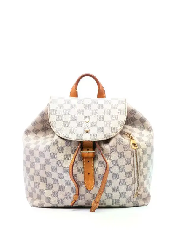 LOUIS VUITTON Damier Azur Sperone Backpack - White