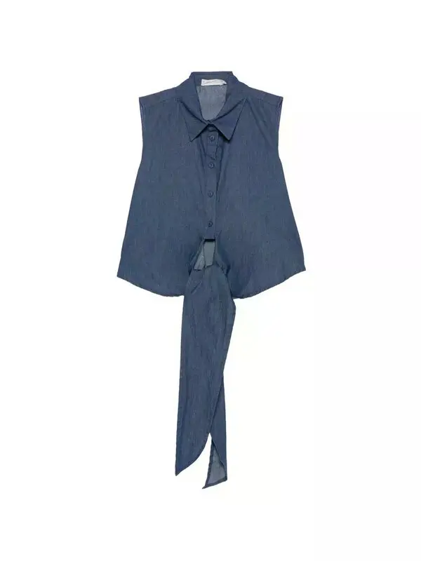 MOUTAKI Sleeveless Tie-waist Shirt
