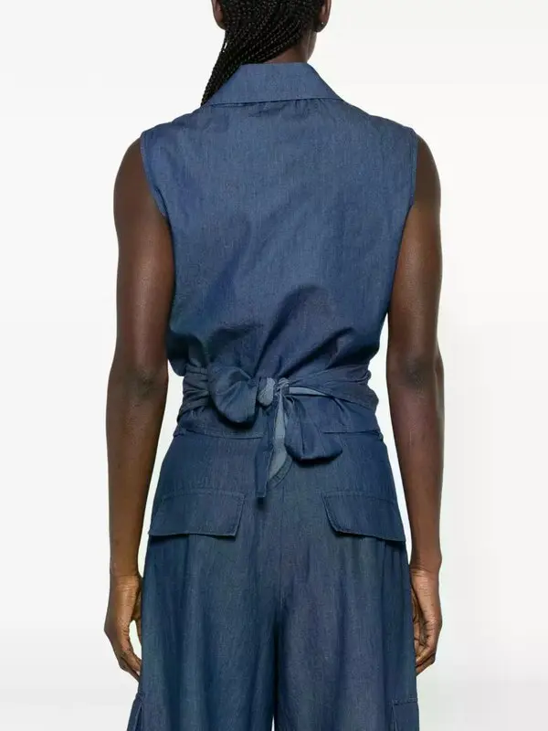 MOUTAKI Sleeveless Tie-waist Shirt