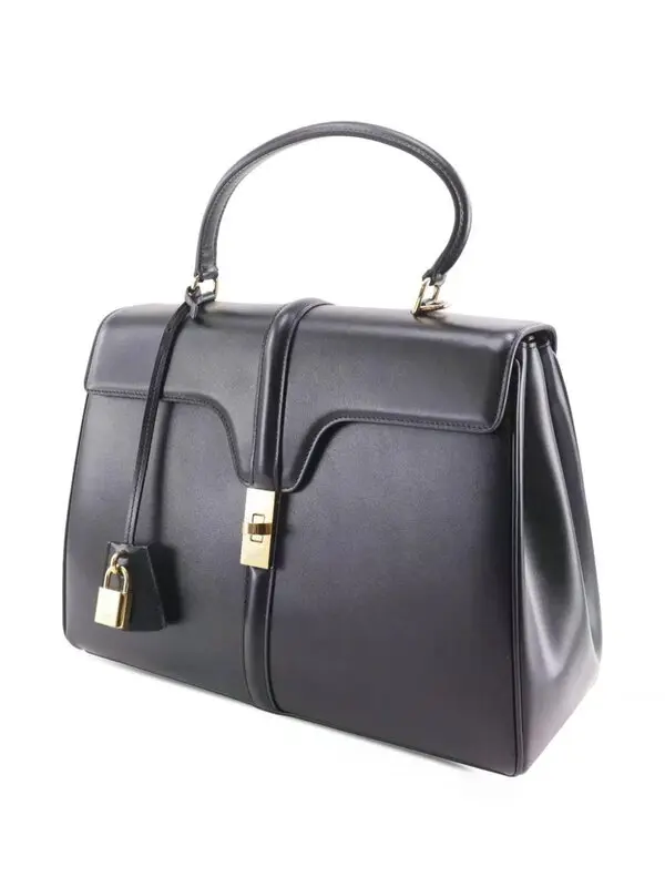 Celine Calfskin 16 Top Handle Bag - Black