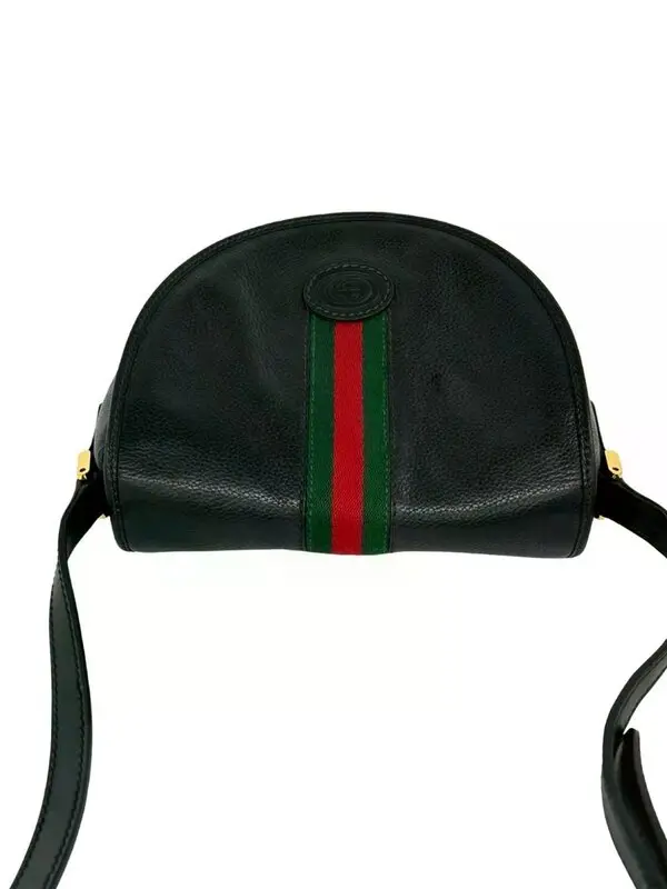 Gucci 20th Century Calfskin Web Crossbody Bag - Black