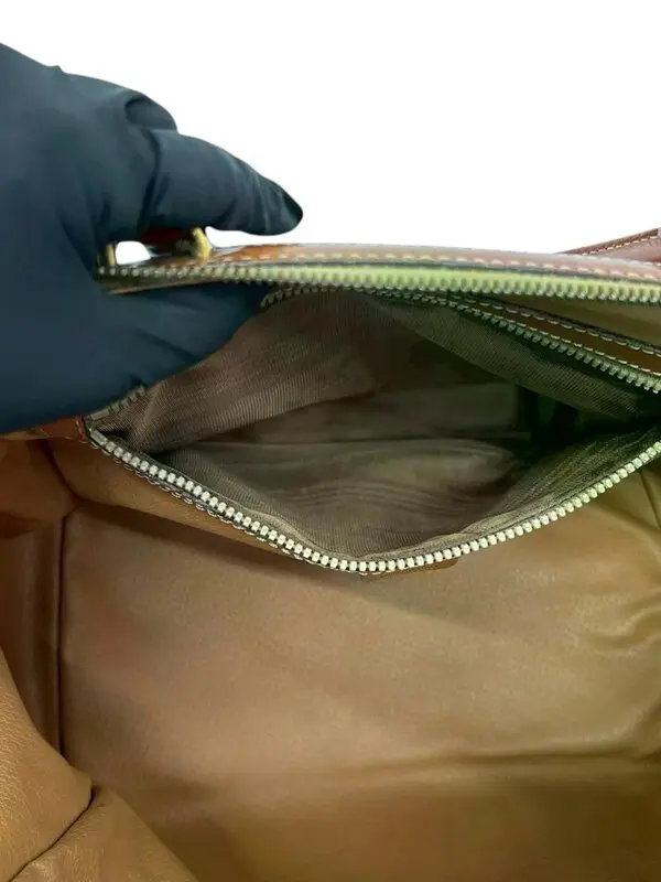 Celine Macadam Coated Canvas Satchel - Brown