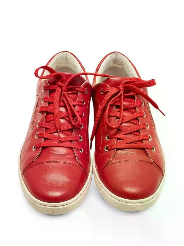 Dolce & Gabbana Leather Cap Toe Low Top Sneakers