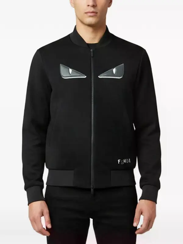 Fendi Bag Bugs Knit Bomber Jacket