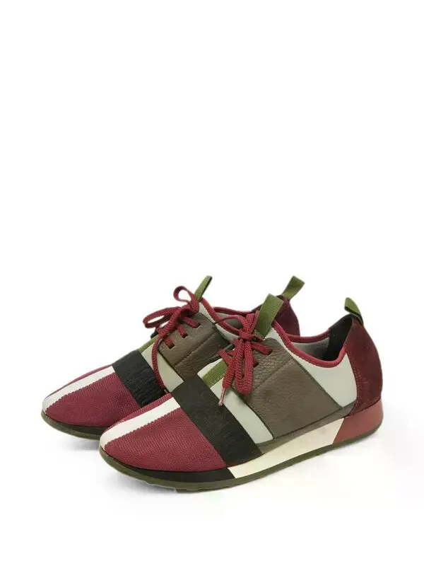 Carolina Herrera Paneled Lace-up Sneakers