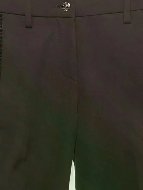 Chloé Embellished Crepe Tailored Trousers - Brown