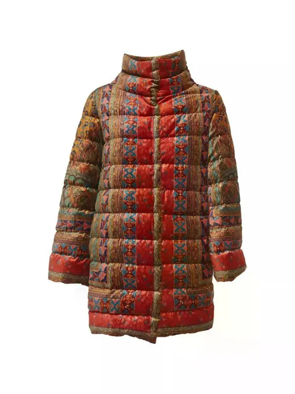 Etro Paisley Print Quilted Coat