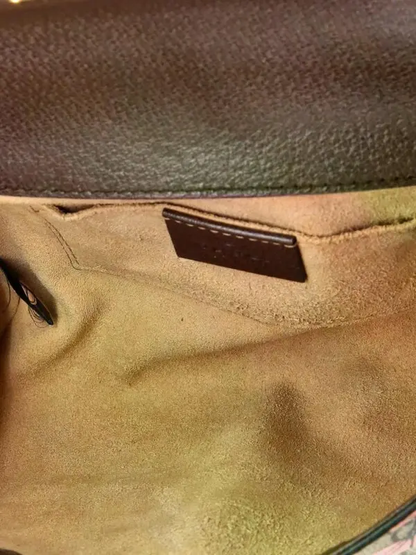 Gucci Padlock Bengal Print Gg Coated Canvas Small Shoulder Bag - Brown