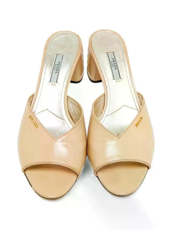 Prada Saffiano Crystal Embellished Sandals