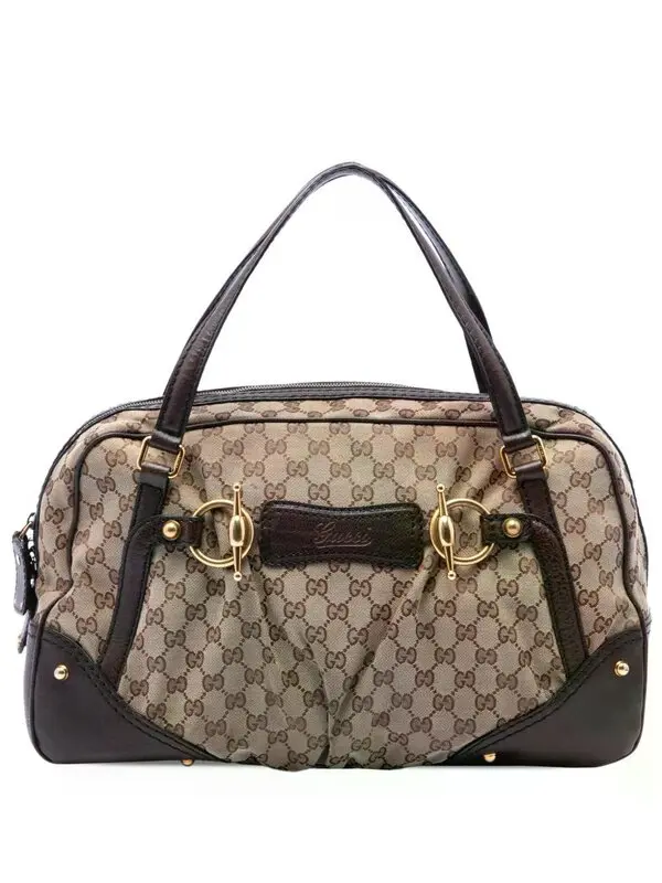 Gucci Gg Canvas Jockey Boston Bag