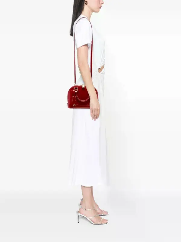 LOUIS VUITTON Monogram Vernis Alma Bb Satchel - Red