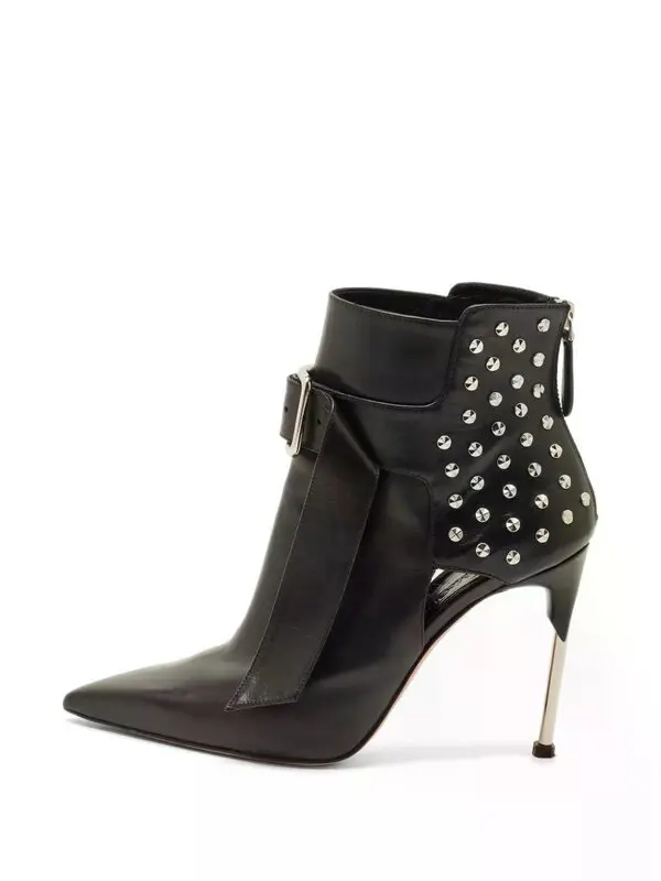 Alexander McQueen Pointed-toe Buckled Ankle Boots