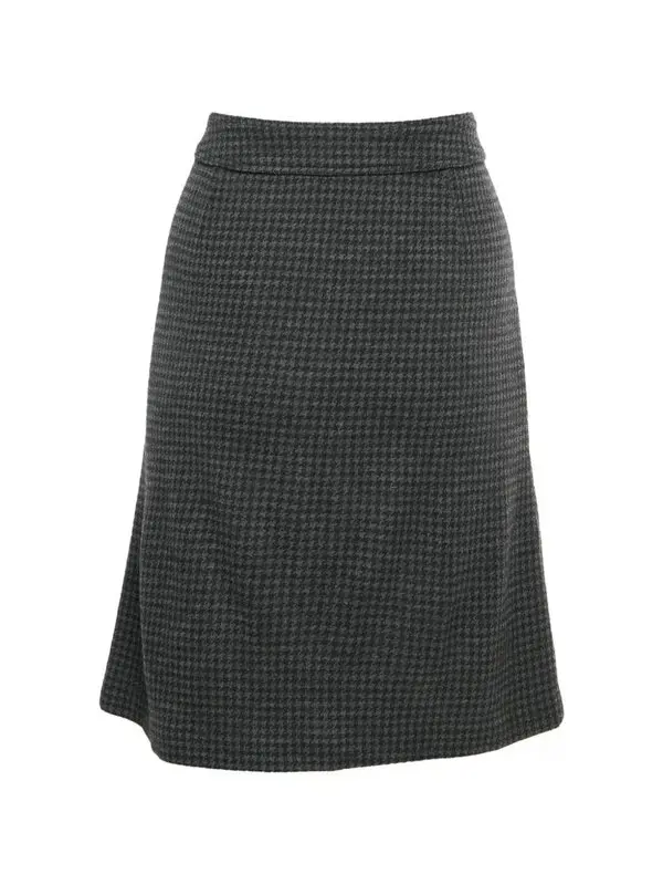 Etro Houndstooth Pleated Mini Skirt