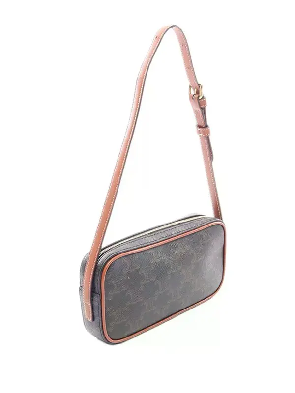 Celine Mini Triomphe Coated Canvas Camera Bag - Brown