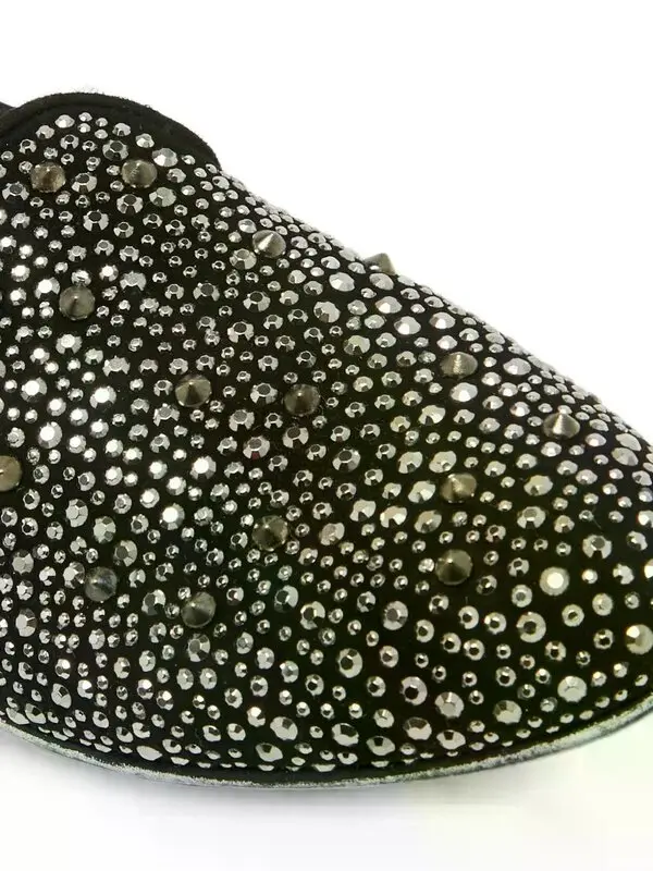STUART WEITZMAN Embellished Suede Loafers