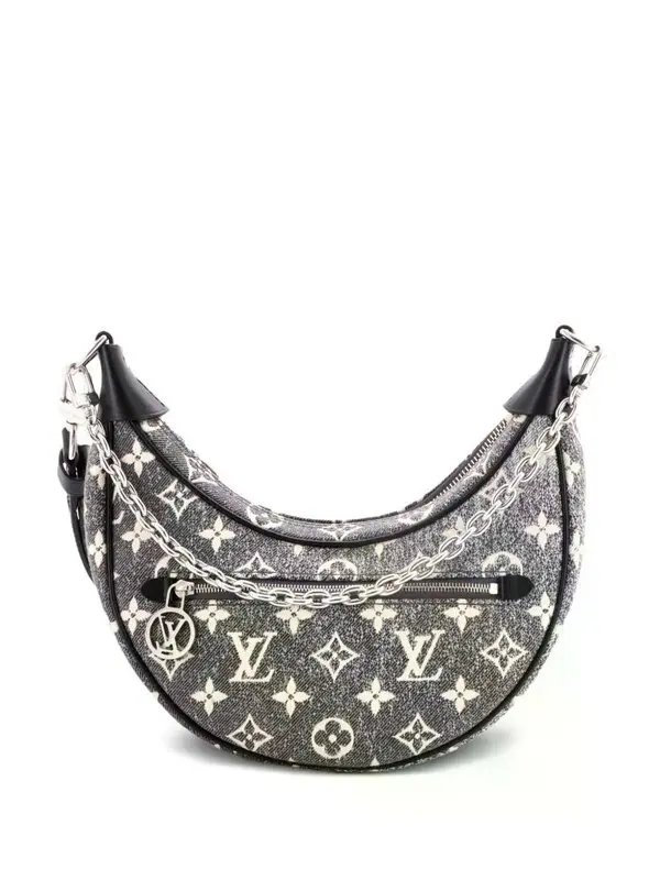 LOUIS VUITTON Monogram Jacquard Denim Loop Hobo Bag