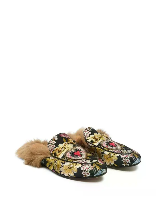 Gucci Princetown Horsebit Brocade Mules