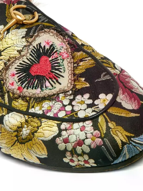 Gucci Princetown Horsebit Brocade Mules