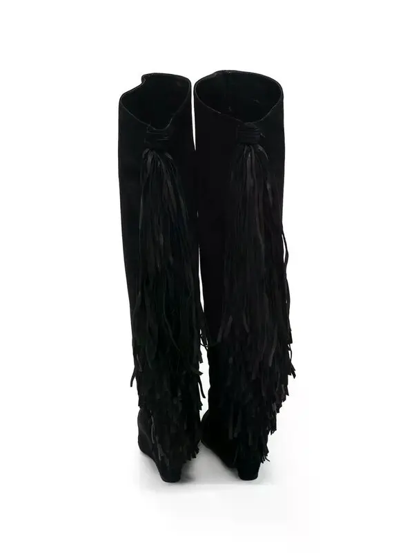 CHRISTIAN LOUBOUTIN Fringe Wedge Boots
