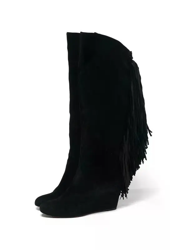 CHRISTIAN LOUBOUTIN Fringe Wedge Boots