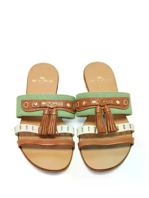 Etro Fringe Leather Slides