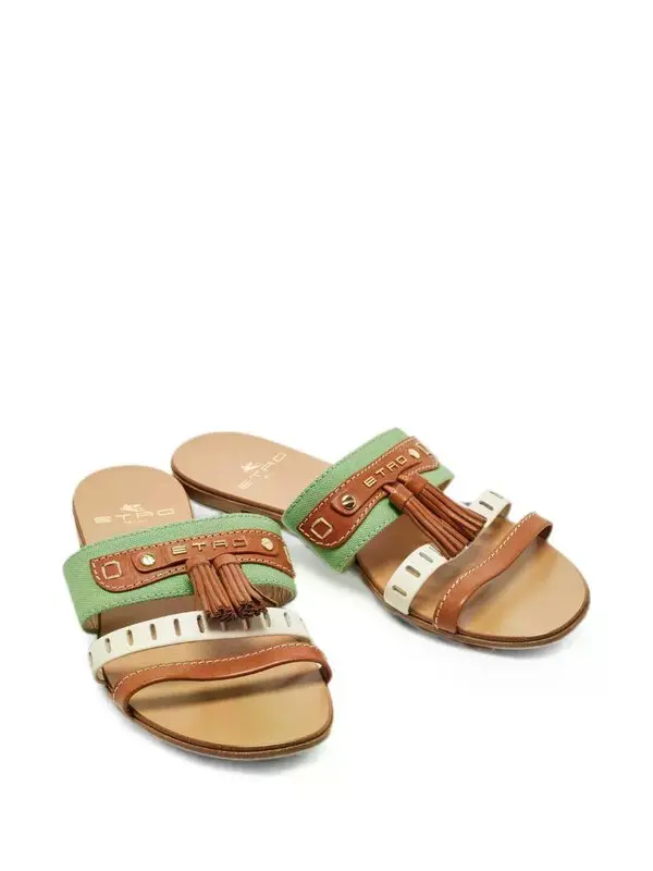 Etro Fringe Leather Slides