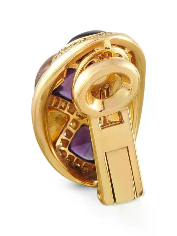LB EXCLUSIVE Amethyst And Citrine Earrings With Diamonds