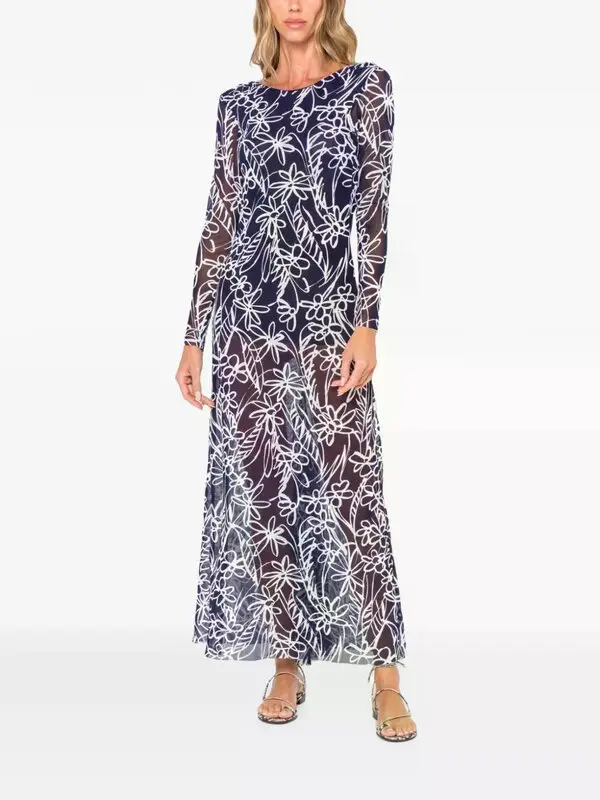 JBQ Floral Print Long Sleeve Dress