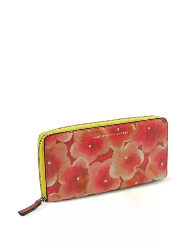 Marc Jacobs Floral-print Continental Wallet - Red