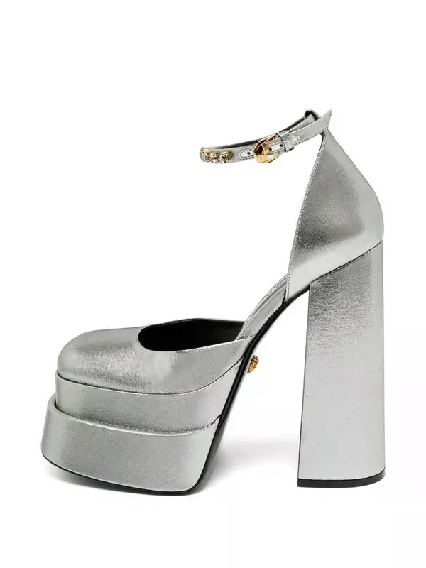 Versace Platform Pumps - Silver