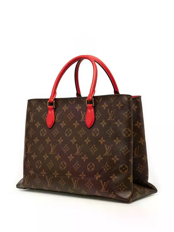 LOUIS VUITTON Monogram Flower Tote Satchel - Brown