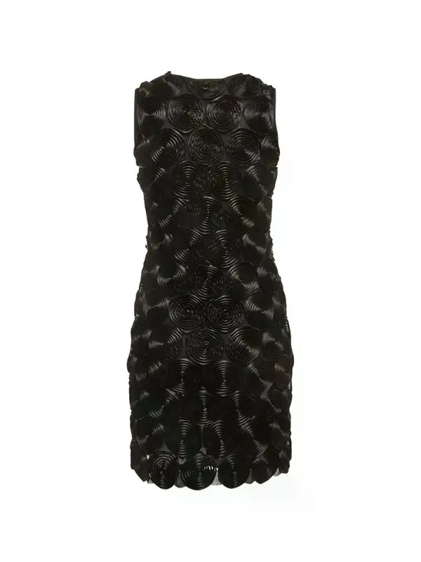 Burberry Sleeveless Rose Detail Mini Dress
