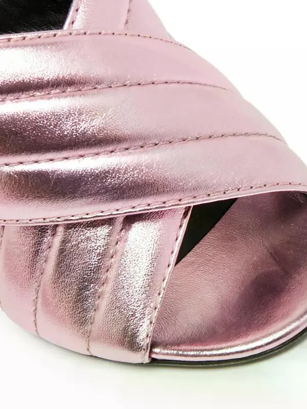 Gucci Sylvie Leather Sandals - Pink